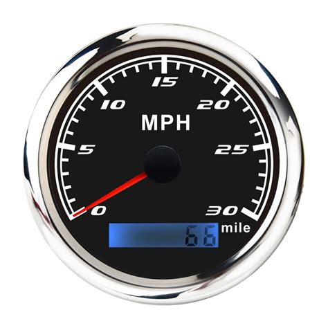 Universal Speedometer 12v 24v Odometer 85mm 30mph Vicedeal