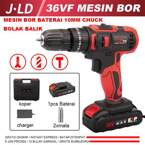 Jual JLD Vf Mesin Bor Baterai Mm Bor Impact Baterai Bor Cas Besi Tembok Beton Kayu Impact