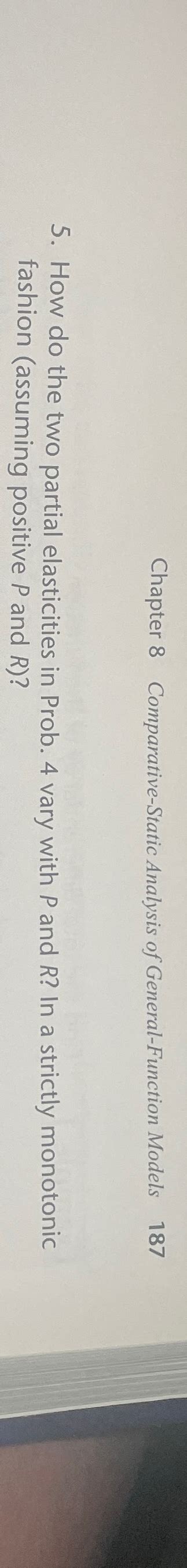 Solved Chapter 8 ﻿comparative Static Analysis Of