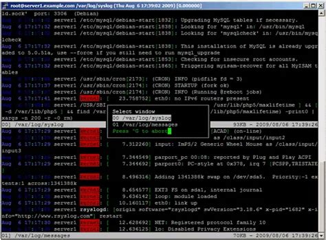 Monitoring Multiple Log Files At A Time With Multitail On Debian Lenny