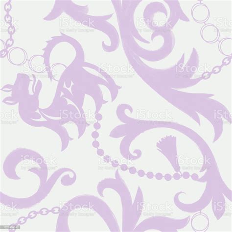 그리핀 체인 액세서리 보석 및 바로크 로코코 테두리 프레임 요소와 패션 원활한 패턴 0명에 대한 스톡 벡터 아트 및 기타 이미지 0명 개인 장식품 고풍스런 Istock