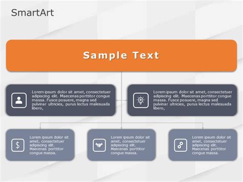Smartart Hierarchy Org Chart 5 Steps Slideuplift