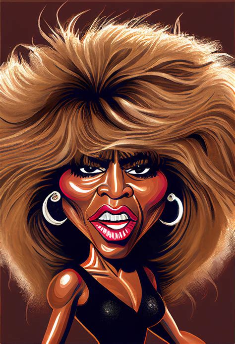 Tina Turner Caricature Mixed Media By Stephen Smith Galleries Fine