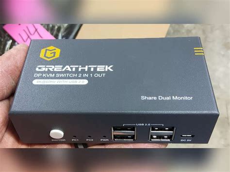 6 GREATHTEK DP KVM Switch 2 In 1 Out Lindsay Auctions LLC