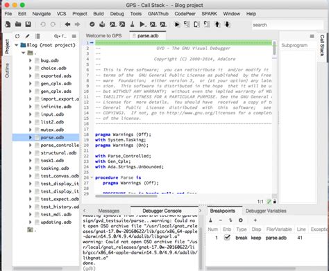 Debugger Improvements In GPS The AdaCore Blog