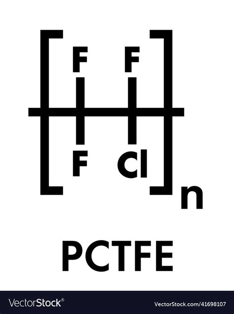 Polychlorotrifluoroethylene Pctfe Polymer Vector Image