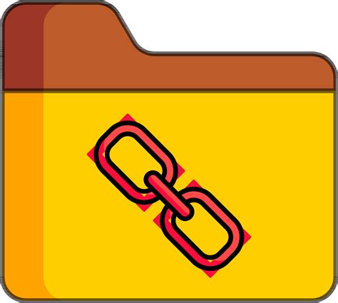 Link Folder Icon In Yellow And Red Color 24368465 Vector Art At Vecteezy
