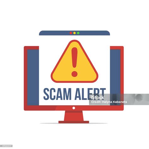 사기 경고 이메일 기호입니다 플랫 벡터 설계 컴퓨터 화면입니다 랩톱 플랫 벡터 아이콘 그림입니다 바이러스 개념 사기꾼에 대한 스톡 벡터 아트 및 기타 이미지 Istock
