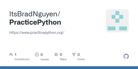 GitHub ItsBradNguyen PracticePython Https Practicepython Org