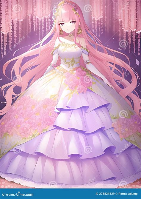 Princess Is Dressing Costumes Flower Generative Ai Stock Illustration