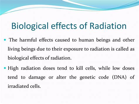 Biological Effects Of Radiation Pptx