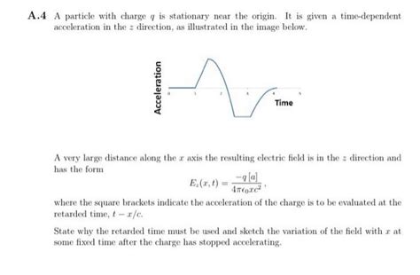 solved a 4 a particle with charge q is stationary near the
