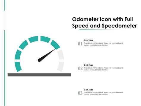 Odometer Icon With Full Speed And Speedometer Powerpoint Slides