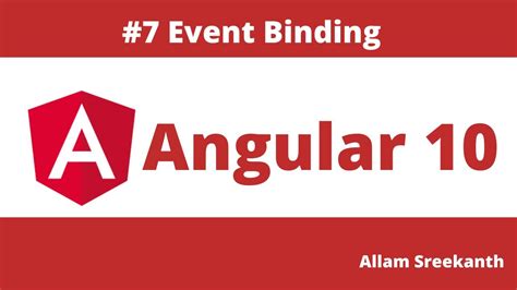 Angular Tutorial 7 Event Binding Youtube