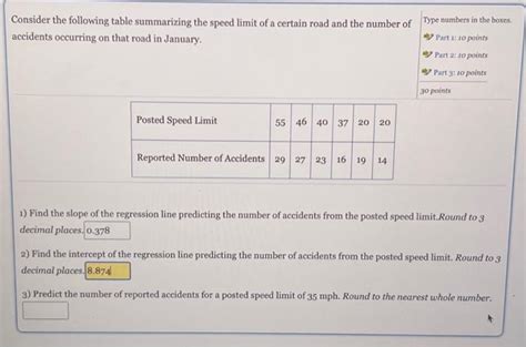 solved consider the following table summarizing the speed