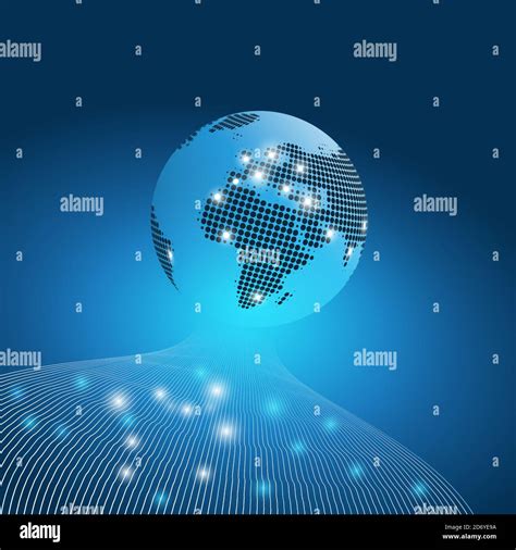 Abstract Blue Futuristic Modern Style Cloud Computing Networks And