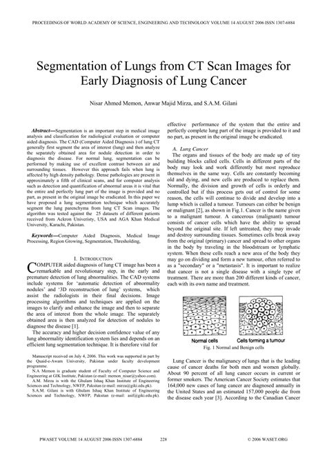 Pdf Segmentation Of Lungs From Ct Scan Images For Early Diagnosis Of Lung Cancer