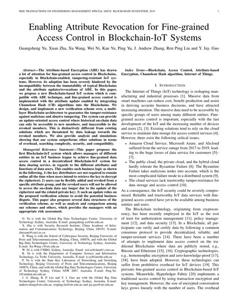 Pdf Enabling Attribute Revocation For Fine Grained Access Control In