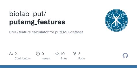 GitHub Biolab Put Putemg Features EMG Feature Calculator For PutEMG Dataset
