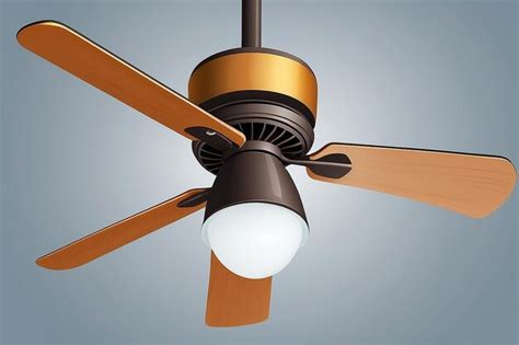 Ceiling Fan Front View Vector Illustration Premium Ai Generated Image