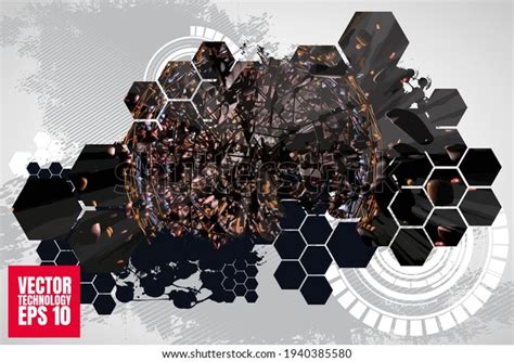 Vector Science Technology Concept Communication Network Stock Vector Royalty Free 1940385580