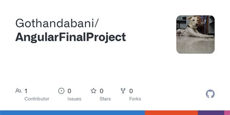 GitHub Gothandabani AngularFinalProject
