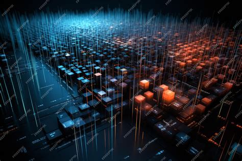 premium ai image dynamic data flow in a digital world futuristic