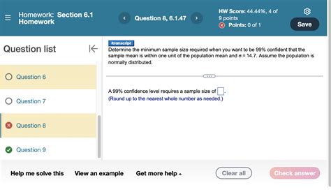 Solved Determine The Minimum Sample Size Required When You