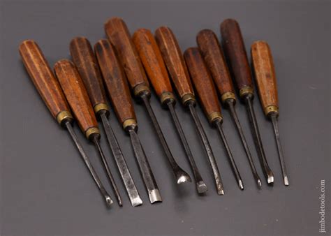 Set Of 11 Addis Carving Chisels Gouges 108086 Jim Bode Tools