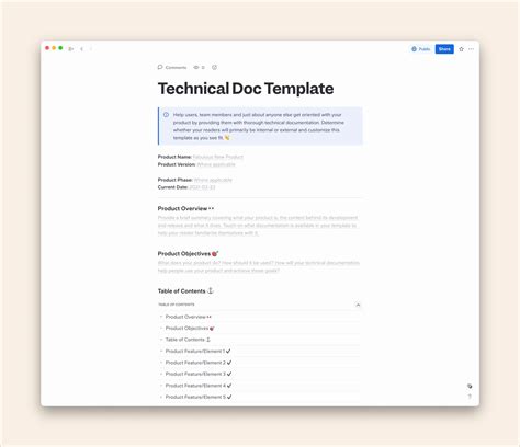 Technical Design Document Template Sample Template Samples