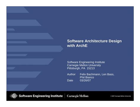 Pdf Software Architecture Design With Arche · Software Architecture