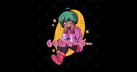 Vaporwave Anime Aesthetic Pink Kawaii Vaporwave Anime Sticker