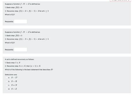 Solved Suppose A Function F N Z Is Defined As 1 Basis Chegg Com