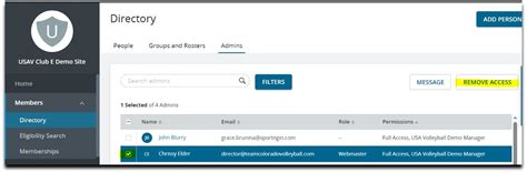 playbook step 3 adding and removing administrators usa volleyball