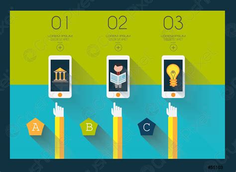 Flat UI Design Concepts For Unique Infographics Stock Vector Crushpixel