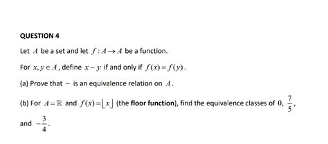 Solved Let A Be A Set And Let F AA Be A Function For Chegg