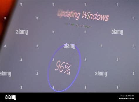 Updating Windows Software With Percentage Progress On Monitor Screen