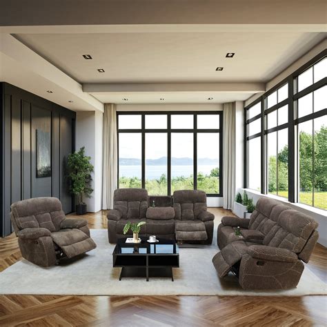 Wildon Home® Nausica 3 Piece Reclining Living Room Set Wayfair