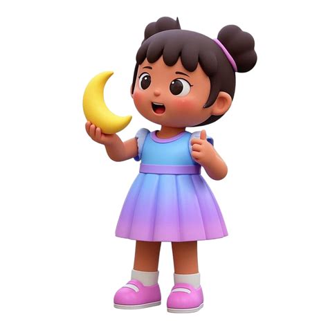 Dora The Explorer Holding A Moon Png