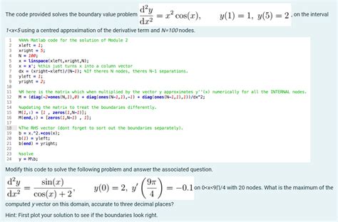 Solved Use Matlab To Solve And Provide The Correct Answer Chegg