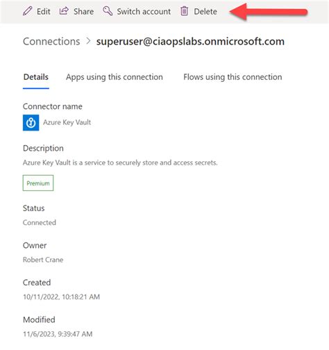 accessing azure key vault via power automate ciaops