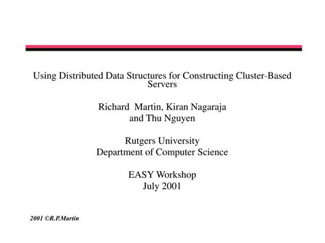 Ppt Using Distributed Data Structures For Constructing Cluster Based Servers Powerpoint