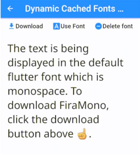 fonts flutter package