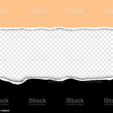 텍스트 또는 이미지에 대 한 공간을 가진 현실적인 찢어진된 종이 가장자리와 프레임 투명 한 배경 벡터 템플릿입니다 배너 광고