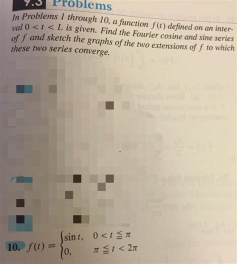 solved in problems 1 through 10 a function f t defined on