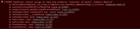 Angular Ionic Cannot Assign To Read Only Property Property Of