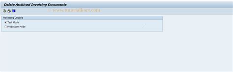 FKKINVDOC ARCH DEL SAP Tcode Delete Archived Invoicing Documents