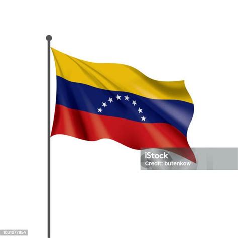 베네수엘라 국기 흰색 배경 벡터 일러스트 레이 션 0명에 대한 스톡 벡터 아트 및 기타 이미지 0명 3차원 형태 국기 Istock