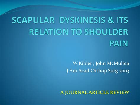 Ppt Scapular Dyskinesis And Its Relation To Shoulder Pain Powerpoint Presentation Id375382 Ppt Scapular Dyskinesis And Its Relation To Shoulder Pain Powerpoint Presentation Id375382