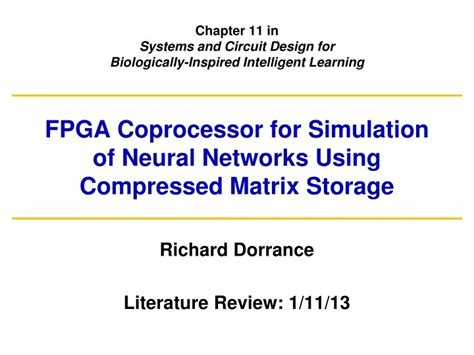 Ppt Enhanced Neural Network Simulation Using Fpga Coprocessor